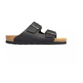 Rohde Schwarze Damensandale mit zwei Riemen - - Shoes - Damen - Schwarzk - 43 EU
