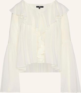 7 For All Mankind Woven Flowy L/S Blouse weiss