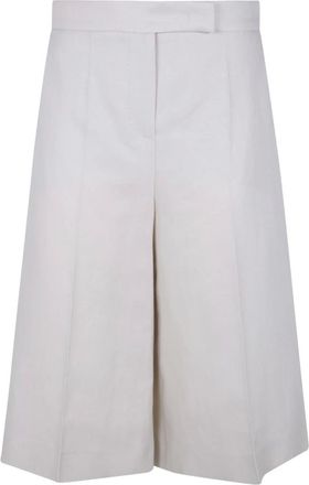 Max Mara Femme, Shorts, Beige, Taille: 42 FR Pantalon Bermuda Kaki en Lin