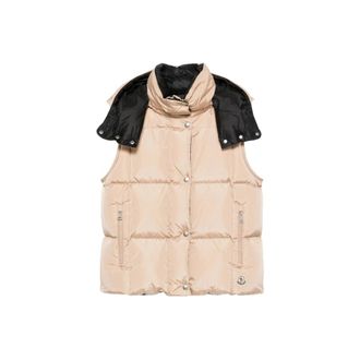 Moncler Macareux Down Vest - Femme - Vestes - Beige - Taille: 38 FR