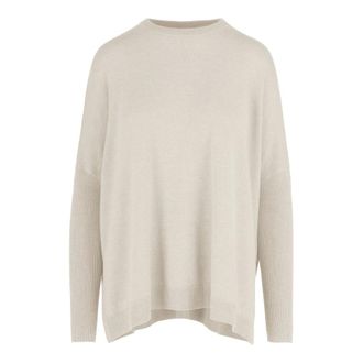 Bomboogie Femme, Pulls, Beige, Taille: 40 FR Pull Oversize &agrave; Manches Longues en Laine M&eacute;rinos