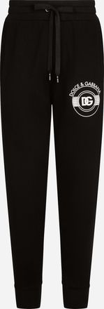 Dolce & Gabbana Jogginghose Aus Jersey Dg-logoprint - Mann Hosen Und Shorts Schwarz Jersey 50