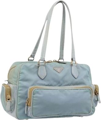 Prada Sac &agrave; main Vintage en nylon Pre-owned - Femme - Pre-owned - Bleu - Taille: ONE Size