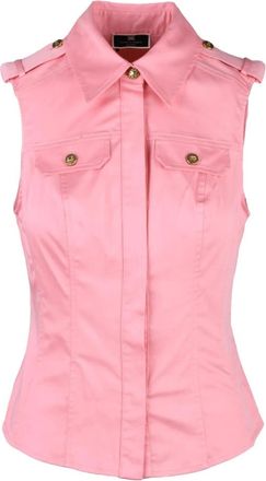 Elisabetta Franchi Femme, Blouses et Chemises, Rose, Taille: 36 FR Chemises