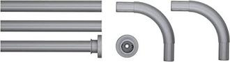 Sealskin Kombi Winkel Duschvorhangstange, Durchmesser 28 mm, Aluminium, Farbe: Chrom matt, 90 x 90 x 90 cm
