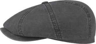 Stetson Hatteras Ballonm&uuml;tze aus Bio-Baumwolle Herren Flat Cap mit UV-Schutz 40 Schieberm&uuml;tze Fr&uuml;hjahr Sommer schwarz XXL (62-63 cm)