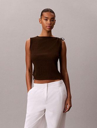 Calvin Klein Haut sans manches en tricot textur&eacute;