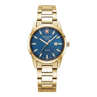 Swiss Alpine Military Montre pour dames Argos or bleu 34mm Num&eacute;ro darticle 7767.1115 - unisex - Accessoires - Jaune - Taille: ONE Size