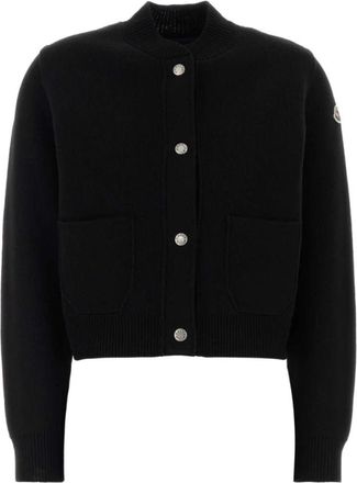 Moncler Cardigan en Laine et Cachemire - Femme - Pulls - Noir - Taille: 42 FR