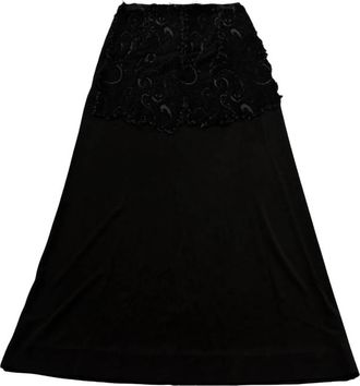 Maison Margiela Lace-overlay Flared Midi Skirt
