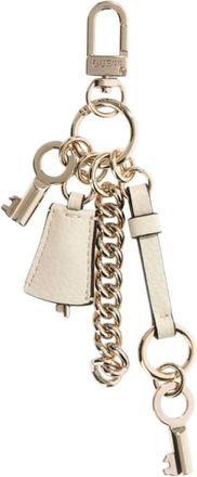Guess Femme, Accessoires, Blanc, Taille: ONE Size Metal Keyring