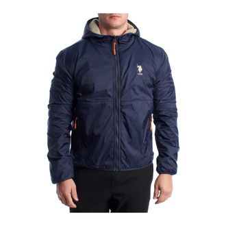 U.S.Polo Association Wendejacke aus Fleece und winddichtem Material - - Jackets - Herren - Blau - 2XL
