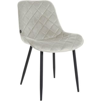 Clp Chaise de ressorts en cr&egrave;me en velours