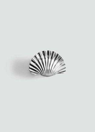 Mango Pince &agrave; cheveux coquillage argent - Femme - Taille unique - MANGO