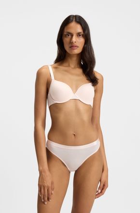 HUGO BOSS B&uuml;gel-BH BOSS UNDERWIRE BRA CI, Damen, Gr. 85, Cup B, rosa (light, pastel pink 680), Jersey, Obermaterial: 95% Viskose, 5% Elasthan, k&ouml;rpernah, BHs B&uuml;