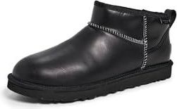 UGG Bottes classiques ultra mini en cuir Regen pour homme, noir, 44 EU