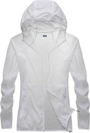 Generic Vestes pour femmes 2026 Veste de soleil l&eacute;g&egrave;re respirante et d&eacute;contract&eacute;e pour activit&eacute;s de plein air Protection d&eacute;t&eacute; Coupe-vent Couche fine, blanc, X