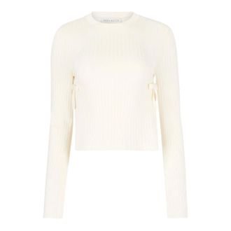 Nina Ricci Femme, Pulls, Beige, Taille: 38 FR Pull c&ocirc;tel&eacute; avec noeuds
