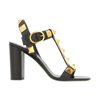 Valentino Garavani Femme, Chaussures, Noir, Taille: 36 EU Sandales &agrave; talons &eacute;l&eacute;gantes avec clous et boucle