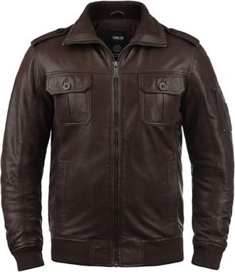 Solid Famash - Veste en Cuir - Homme, Taille:XXL, Couleur:Brown (5066)