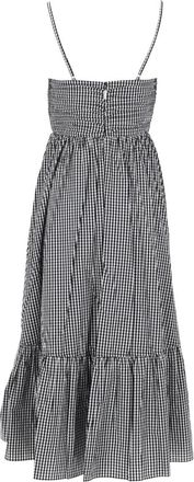 Michael Michael Kors Checked Cotton Midi Dress - Black