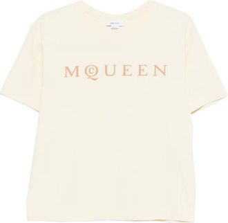Alexander McQueen logo T-shirt - Nude