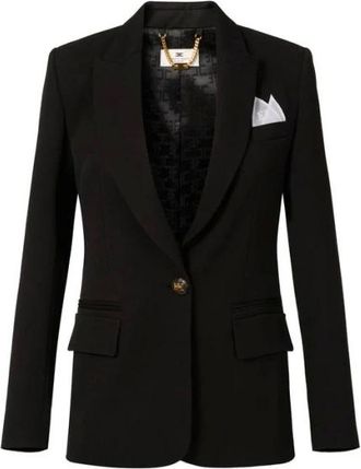 Elisabetta Franchi Damen, Jacken, Schwarzk, LGröße