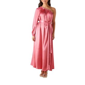Greek Archaic Kori Pinkes Maxikleid - - Dresses - Damen - Rosa - M