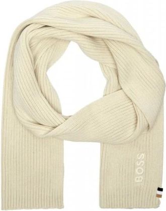 HUGO BOSS unisex, Accessoires, Beige, Taille: ONE Size Ribbed Scarf