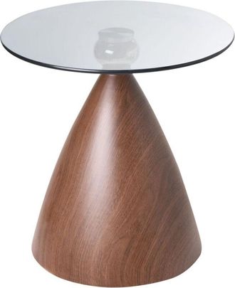 Beliani Table dAppoint Glamour en Métal Ronde Table Basse Marron et Noire Corella