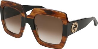 Gucci Damen GG0178S 004 Sonnenbrille, Braun (4/Brown), 54