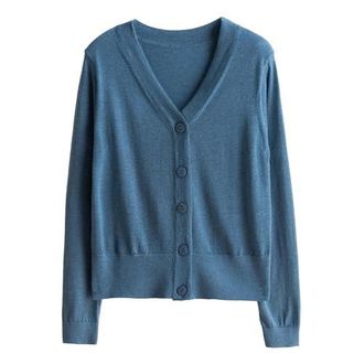 Generic Femmes 100% Laine Imitation Tricot Col V Cardigan Version Cor&eacute;enne Mode Bordure Or Top Printemps, Wu Mai Lan, XS