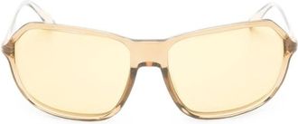 Jacquemus Lunettes de soleil g&eacute;om&eacute;triques - Femme - Accessoires - Brun - Taille: ONE Size