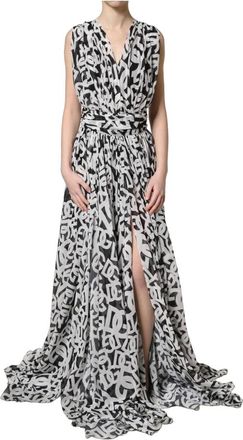 Dolce & Gabbana Femme, Robes, Noir, Taille: 38 FR Maxi Dress