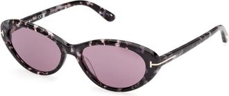 Tom Ford Lunettes de soleil Celina-02 - Femme - Accessoires - Brun - Taille: 55 MM