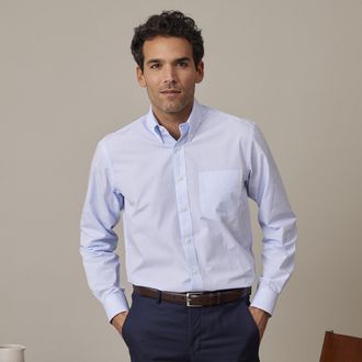 Bexley Marlon - Chemise homme bleu clair et blanc