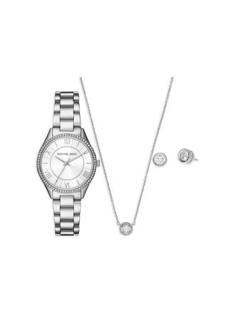 Michael Kors Lauryn 33mm watch set - Wei&szlig;