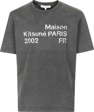Maison Kitsun&eacute; Homme, Tops, Noir, Taille: M 2002 Faded Comfort T-Shirt