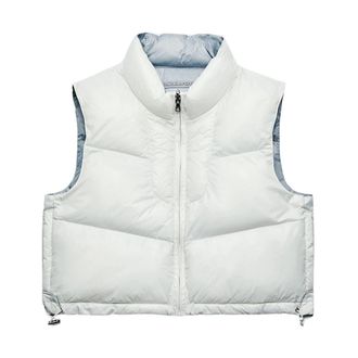 Patrizia Pepe Wendbare Weste mit hohem Kragen - - Jackets - Damen - Grau - S