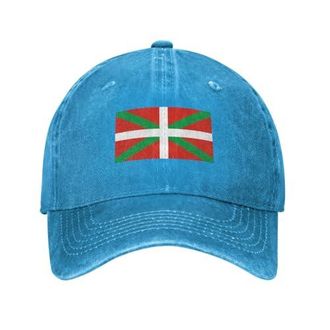 Generic Drapeau du Pays Basque Femme Homme Chapeau De Cowboy Respirant Snapback Cap Anti-Soleil Casquette De Baseball pour Ext&eacute;rieur Golf Cyclisme