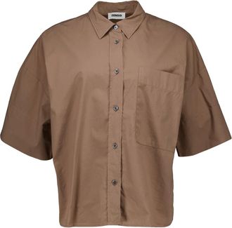 Zenggi Zenggi, Femme, Blouses et Chemises, Brun, Taille: 38 FR Poplin Boxy Shirt