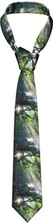 Generic Cravate Th&egrave;me Jumusi Raintree Stones Trees Sun Rayons &Eacute;troit Tie &Eacute;l&eacute;gant Cravate Pour Hommes Pour Affaires F&ecirc;te L&Eacute;cole