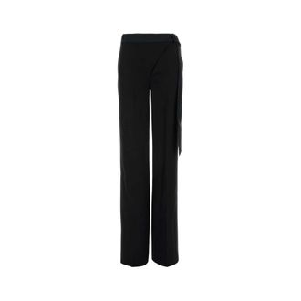 The Attico Wickeloptik-Paneel-Wollhose - - Trousers - Damen - Schwarzk - S