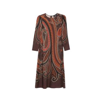 Etro Paisley-Midikleid - - Dresses - Damen - Braun - XS