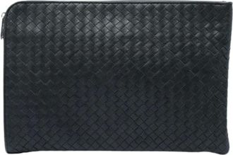 Bottega Veneta Pre-owned Sac bandouli&egrave;re en cuir tress&eacute; - Femme - Pre-owned - Noir - Taille: ONE Size