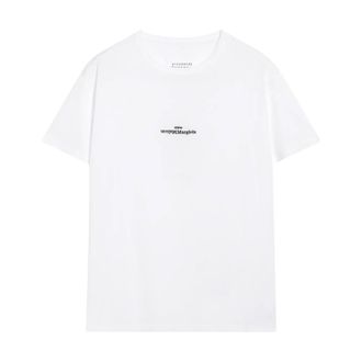 Maison Margiela Reversed Logo T-Shirt - - Tops - Damen - Wei&szlig; - S