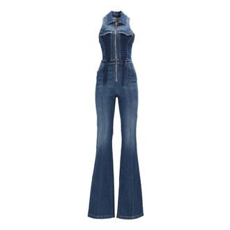 Elisabetta Franchi Damen, Jumpsuits & Playsuits, Blau, LGr&ouml;&szlig;e
