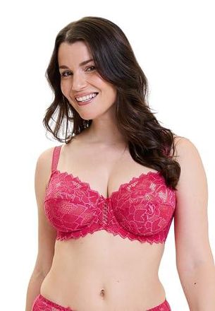 Sans Complexe Arum - Soutien-Gorge Emboitant en Dentelle avec Armatures - Classique - Uni - Femme - 105G - Rose Fluo