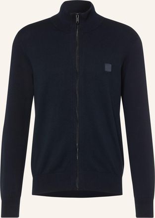 HUGO BOSS Strickjacke Kanozip blau