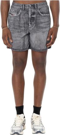 Diesel Homme, Shorts, Noir, Taille: L Soccer-41 Dnm Distressed Denim Swim Shorts